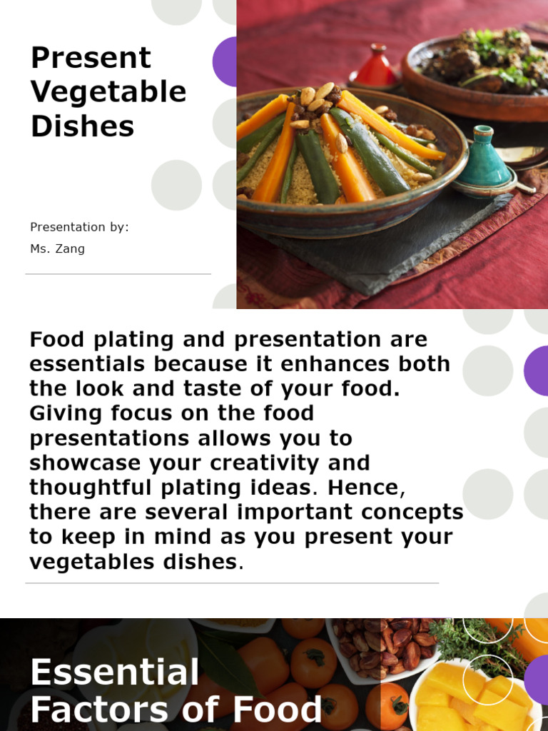 Essential Vegetable Plating Techniques | PDF | Foods | Vegetables