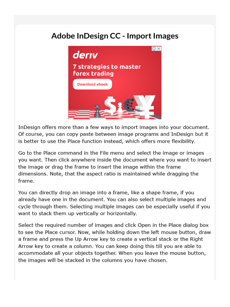 InDesign: Master Image Importing | PDF