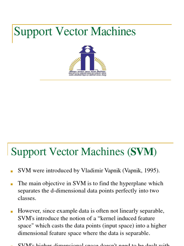 Support Vector Machine Pdf Support Vector Machine Applied Mathematics