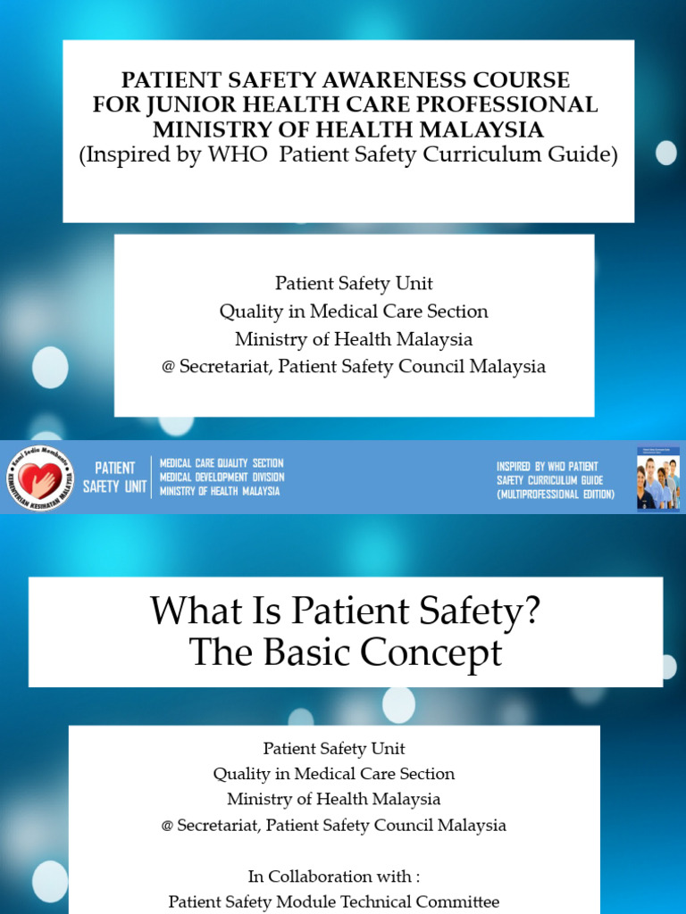1 - Patient Safety Concept | PDF | Patient Safety | Patient