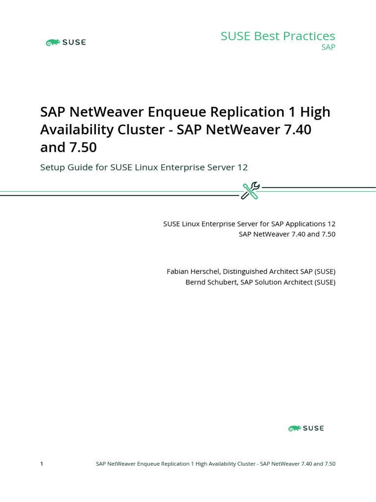 SAP NW740 SLE12 SetupGuide en | PDF | Computer Cluster | Linux