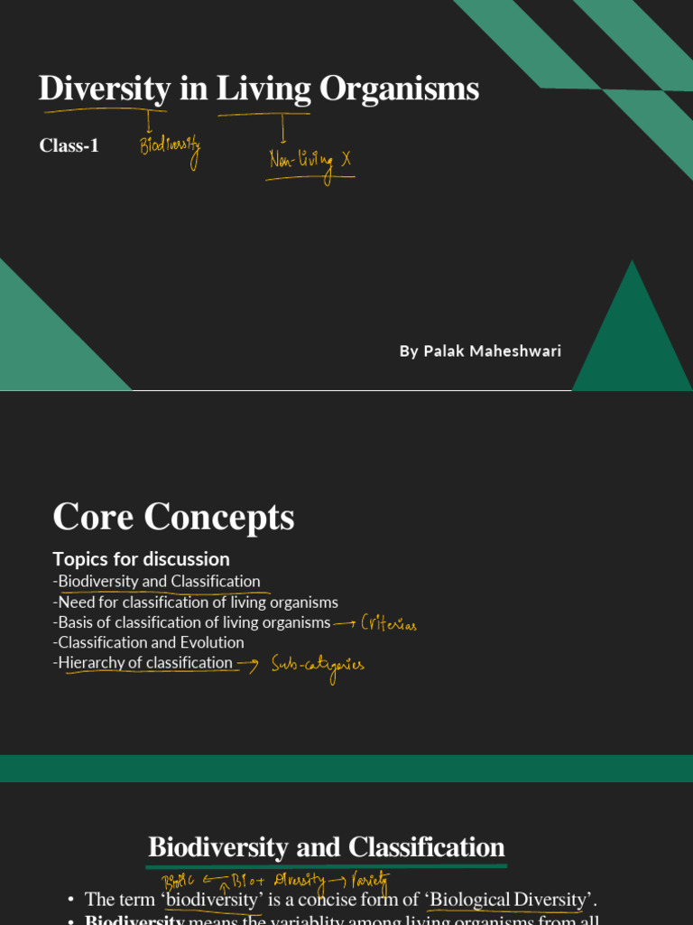 Understanding Biodiversity and Classification | PDF | Taxonomy (Biology ...