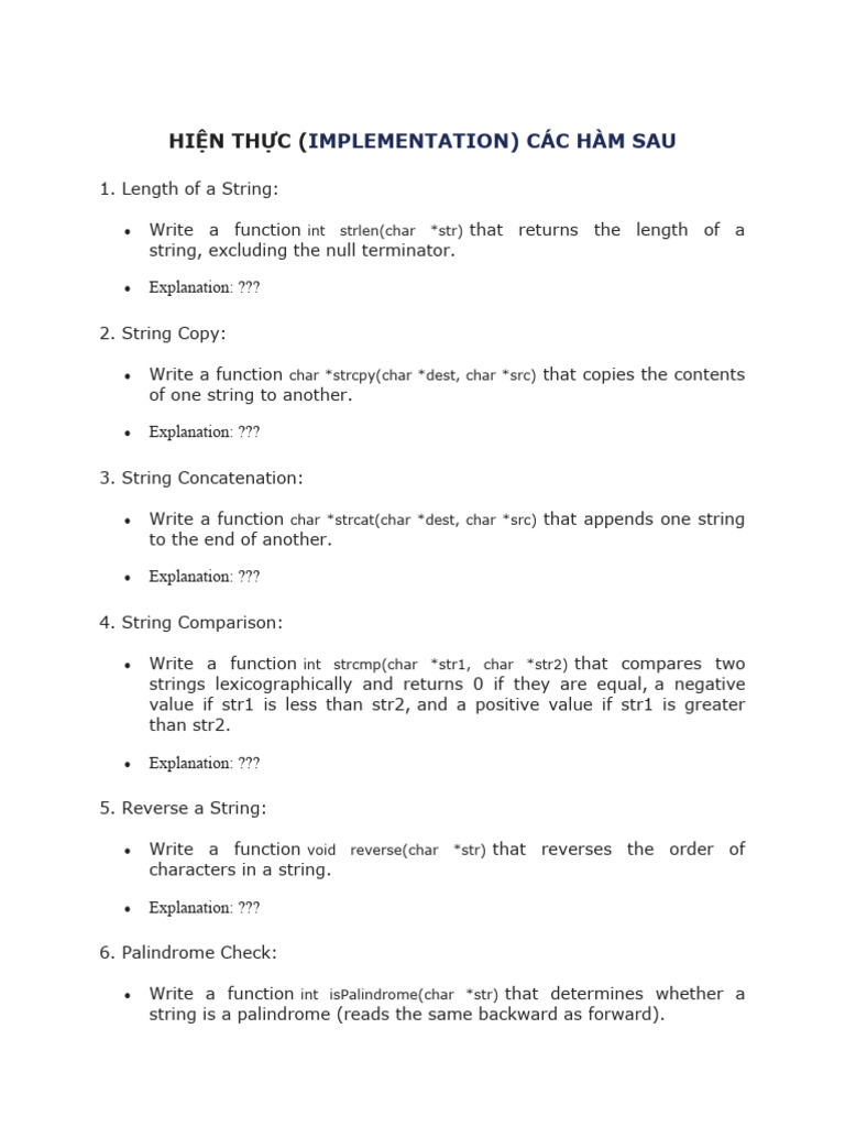 Exercises String | PDF | Computer Data | Software Engineering