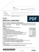 GCSE English Language Paper 1 June 2021 | PDF