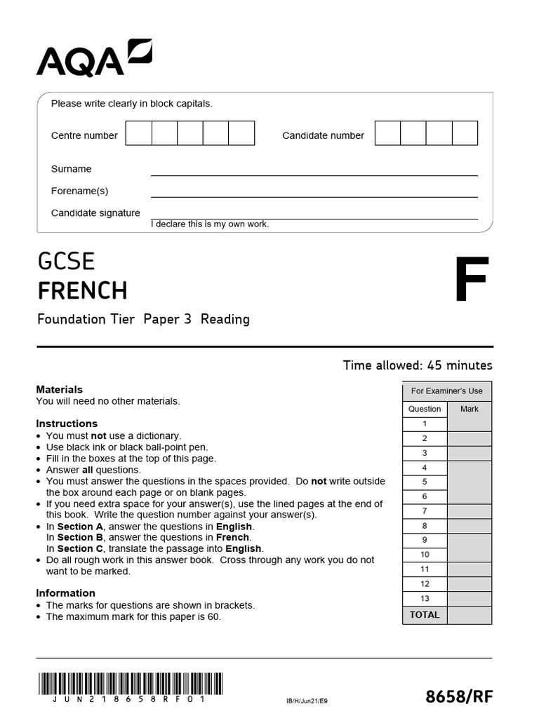 Aqa 86583F QP Nov21 | PDF Aqa 86583F QP Nov21 | PDF