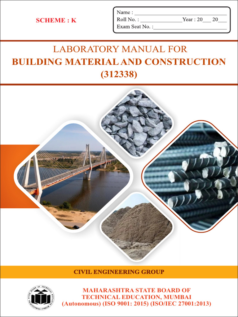 Buiding Materials and Construction Msbte Manual Msbte Store 1 | PDF ...