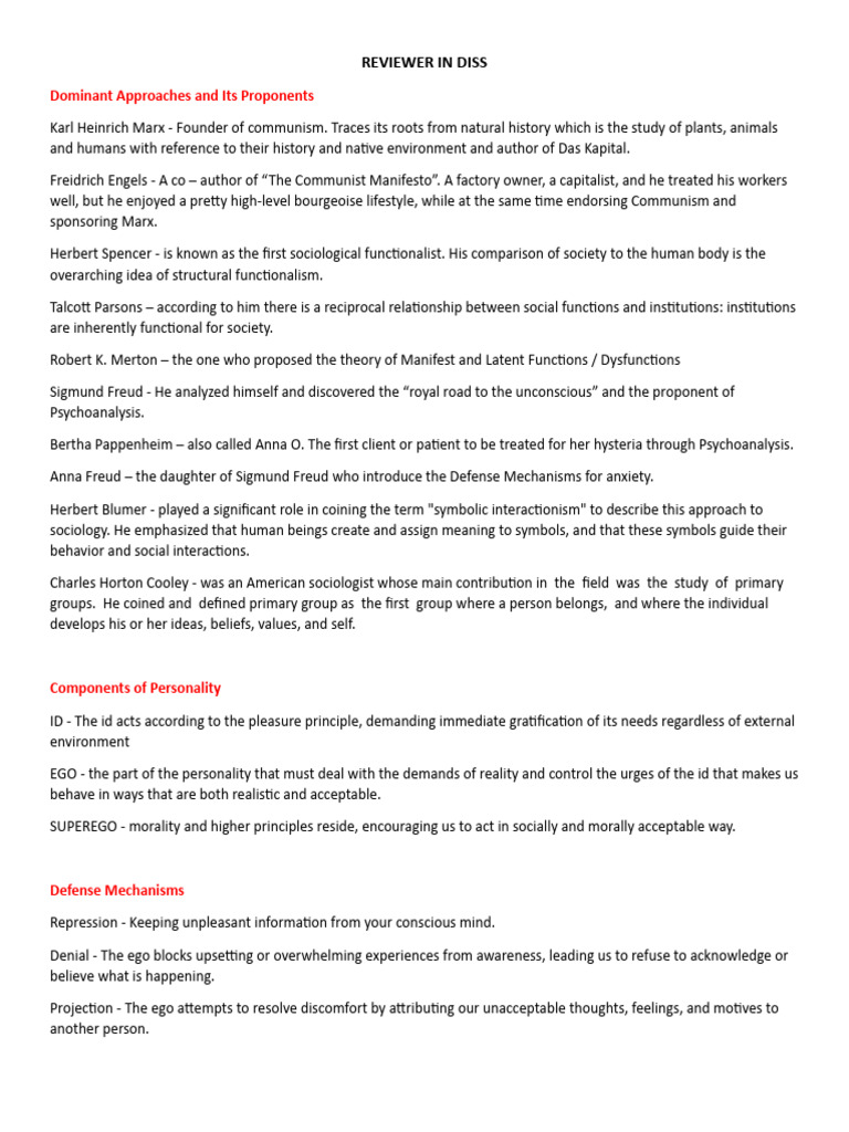 Reviewer in Diss | PDF | Id | Psychoanalysis