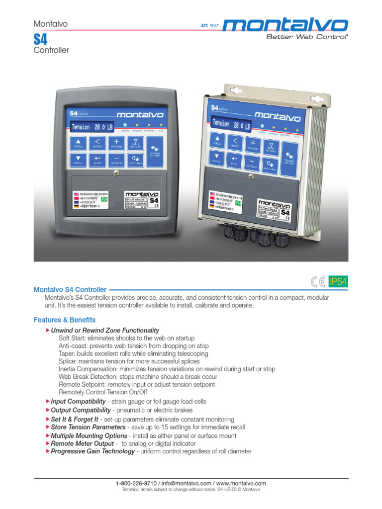 s4 Digital Tension Controller Datasheet Us | PDF