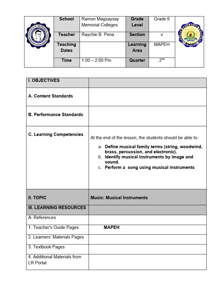 Musical Ins. LP | PDF | Musical Instruments | Learning