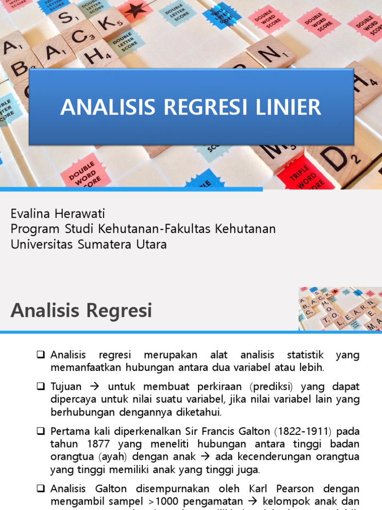 Analisis Regresi Linier Sederhana dan Berganda | PDF
