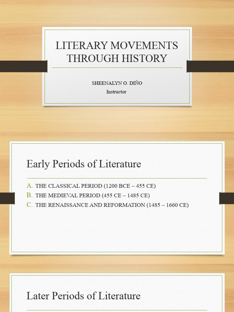 Literary Movements Through History | PDF | Romanticism | Gothic Fiction