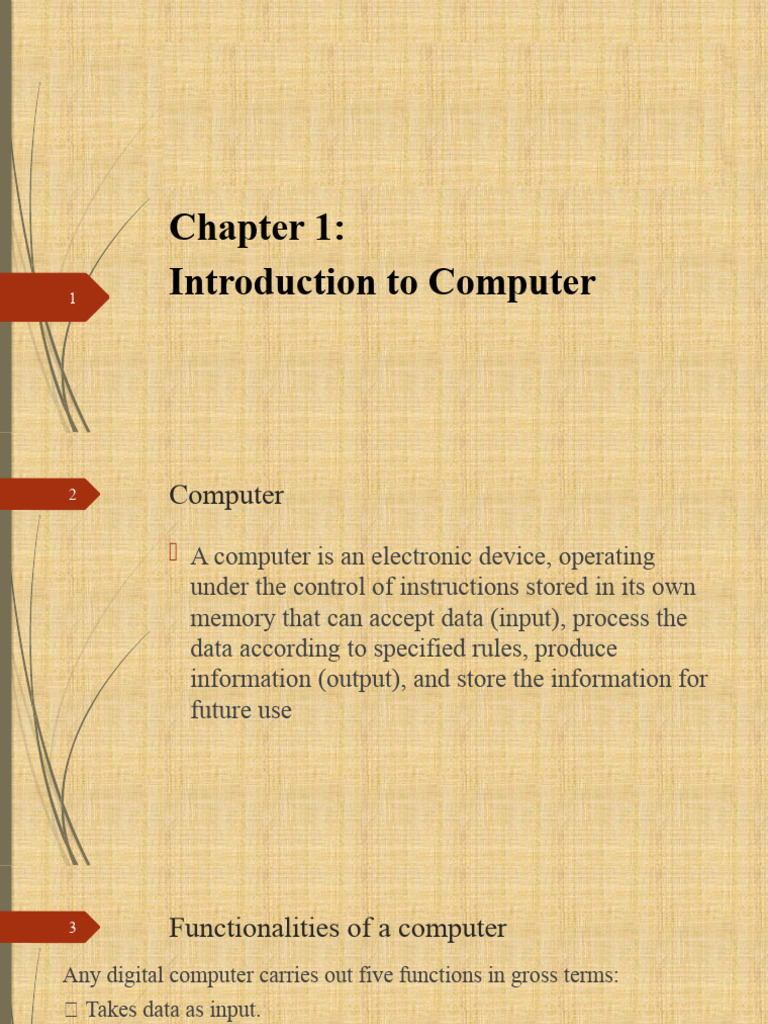 Introduction To Computer | PDF | Computer Data Storage | Random Access Memory