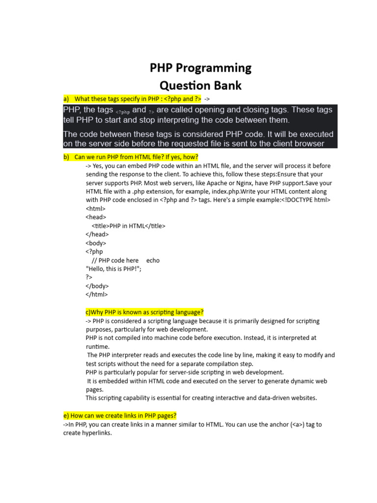 PHP Sy Bca | PDF | Php | Class (Computer Programming)