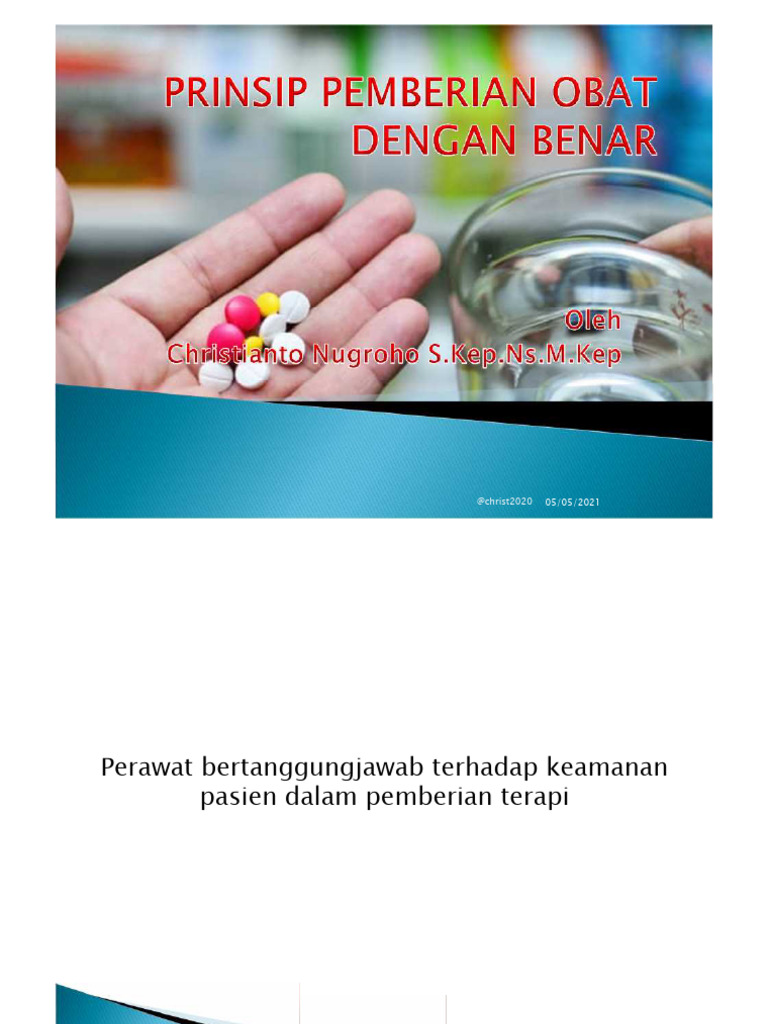 Cara Pemberian Obat Yang Benar | PDF
