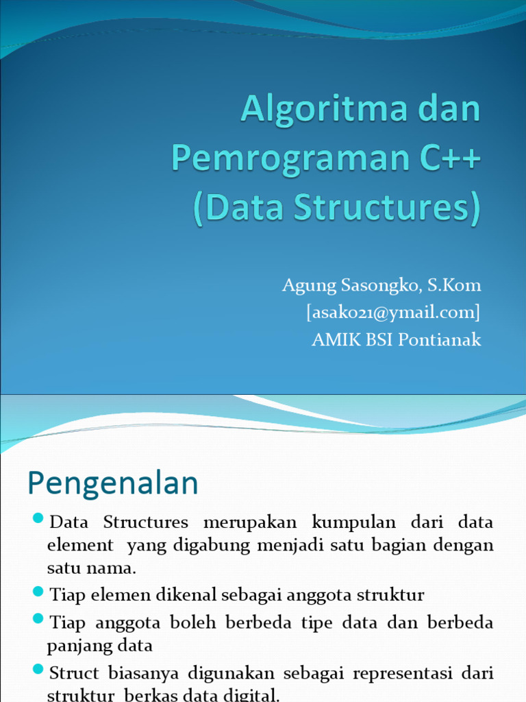 Algoritma Dan Pemrograman C (Struct) | PDF