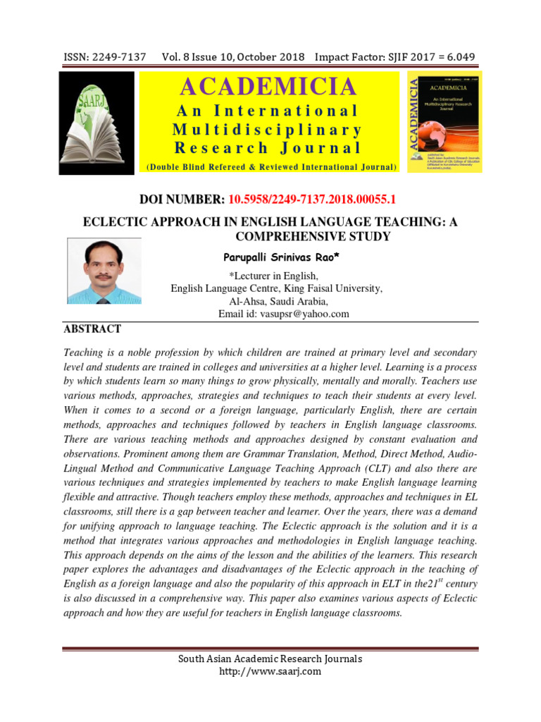 Rao 2018 | PDF | Language Education | Learning