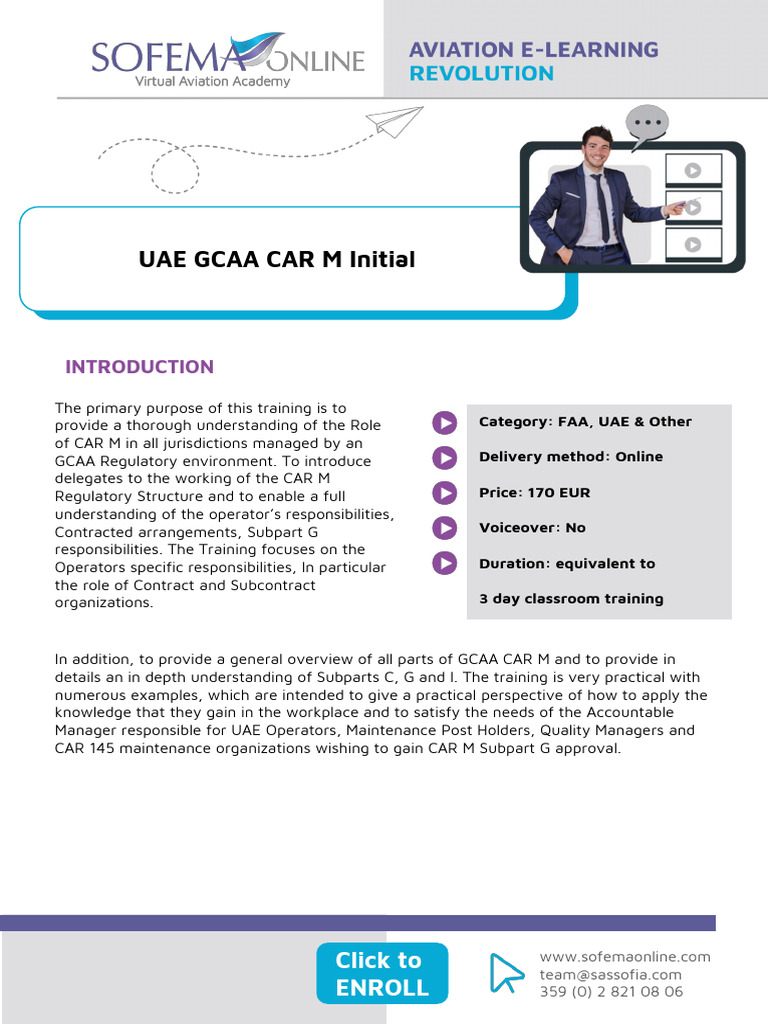 Training Alert SOL UAE GCAA CAR M Initial | PDF