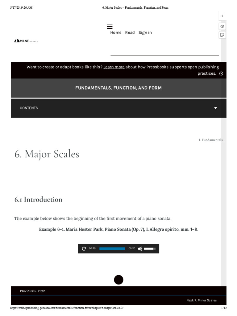 Major Scales - Fundamentals, Function, and Form | PDF | Scale (Music ...
