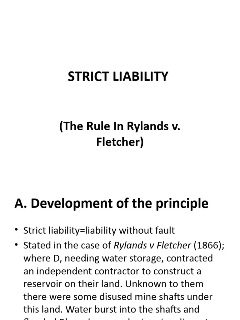 Strict Liability | PDF | Common Law | Private Law