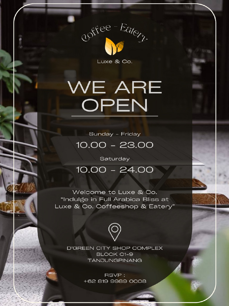 Luxe & Co. Eatery Menu Overview | PDF | Coffee | Cooking