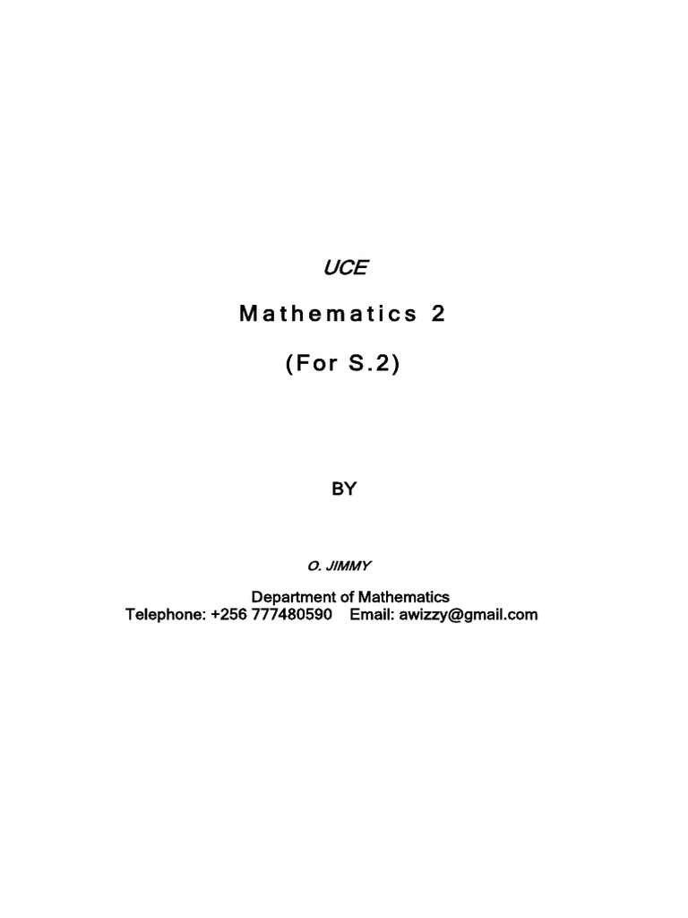 S.2 Math Notes | PDF