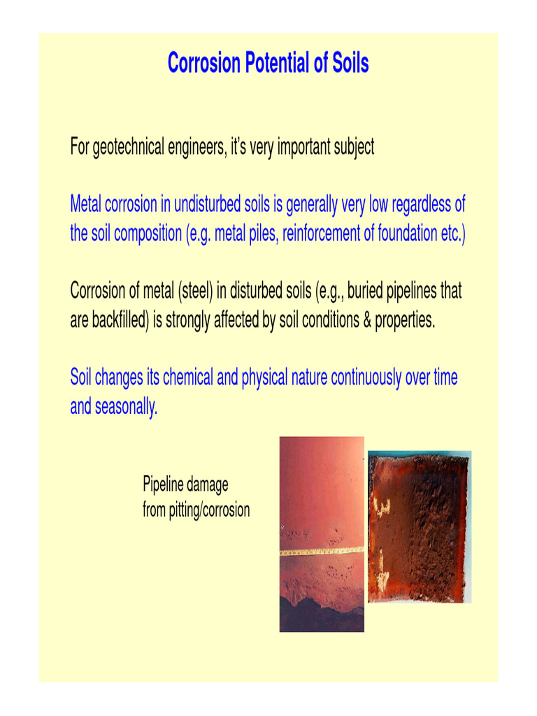 Soil Corrosion Insights for Engineers | PDF | Corrosion | Soil