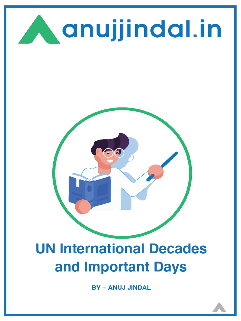 UN International Decades and Important Days Lyst8425 | PDF ...