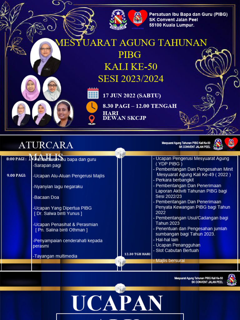 Backdrop Mesyuarat Agung Kali Ke-50 | PDF