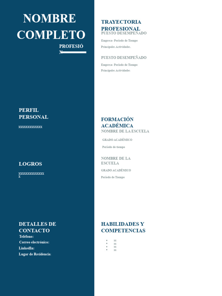 Expansión Profesional - Plantillas de CV | PDF | Titulo academico