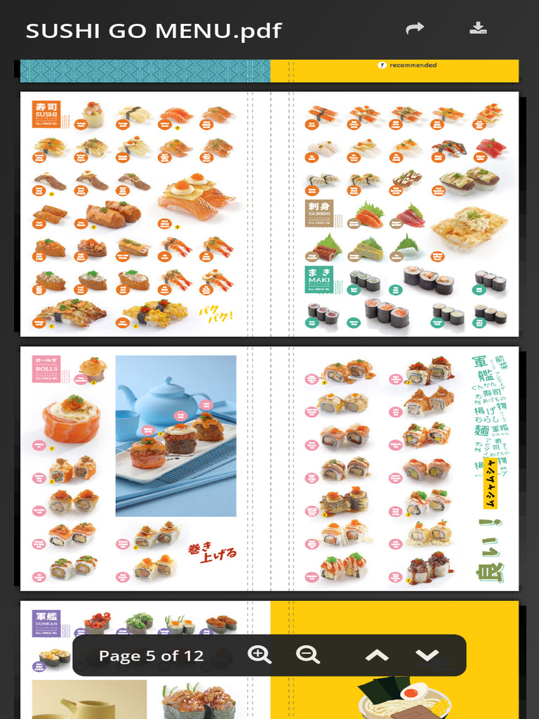 SUSHI GO MENU - PDF DocDroid | PDF