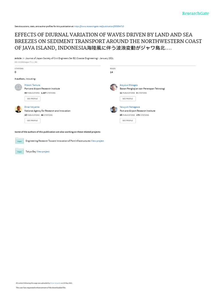 Effects Of Diurnal Variation Of Waves Driven By Land And Sea Breezes On Sediment Transport ...