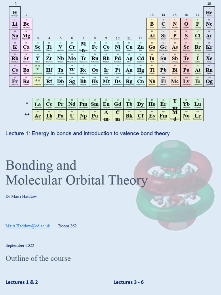 Bonding and MO Theory | PDF | Molecular Orbital | Chemical Bond