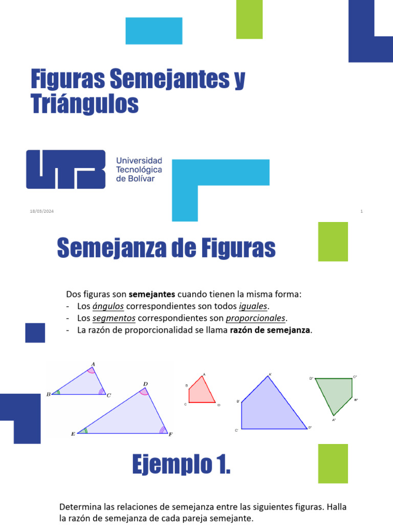 Semejanza y Escalas en Figuras y Triángulos | PDF | Triángulo ...