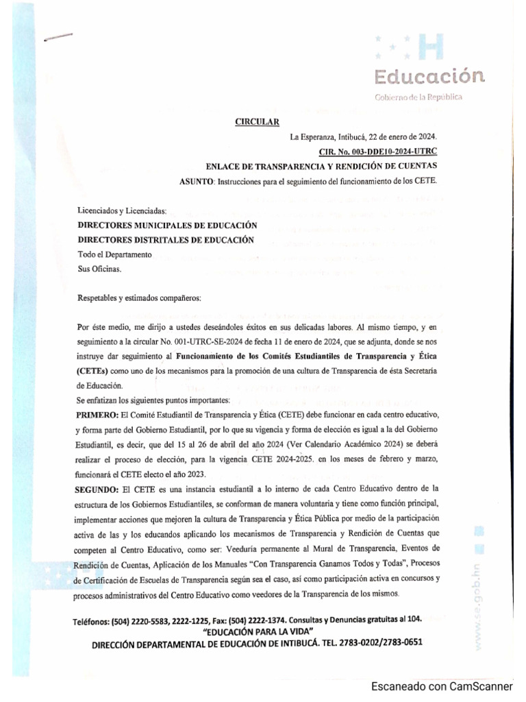 Instrucciones Cete 2024 | PDF