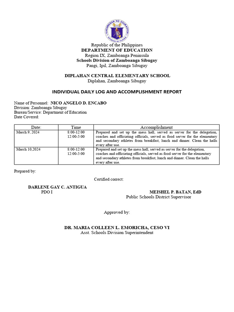 Accomplishment Report Provl Meet | PDF | Meal | Lunch