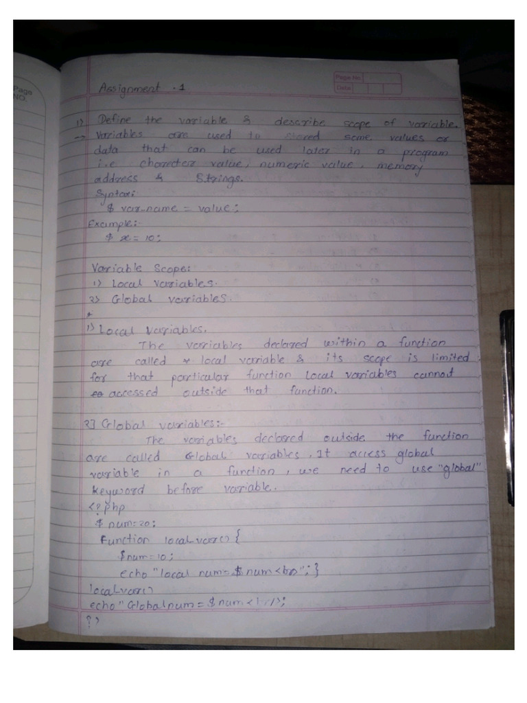 PHP Assignment 1,2 | PDF