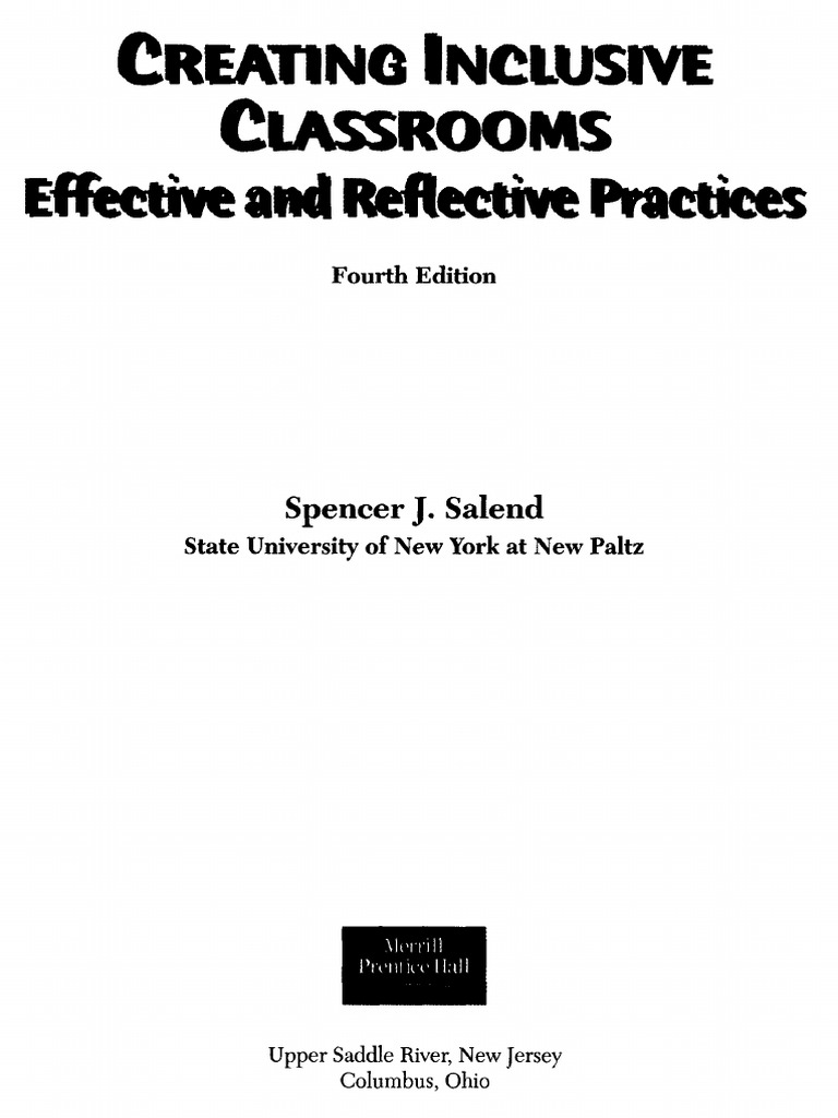 Creating Inclusive Classrooms. | PDF | Standardized Tests | Disability