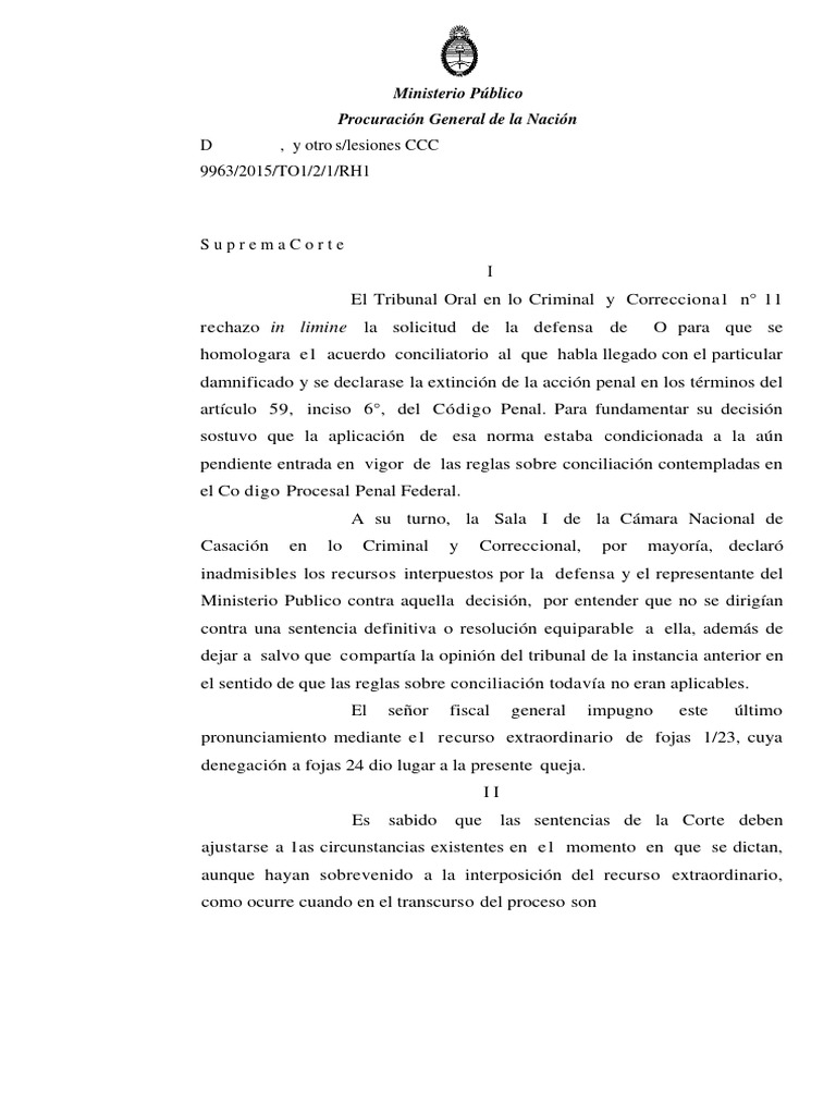 Fallo CSJN Oliva | PDF | Justicia | Crimen y violencia