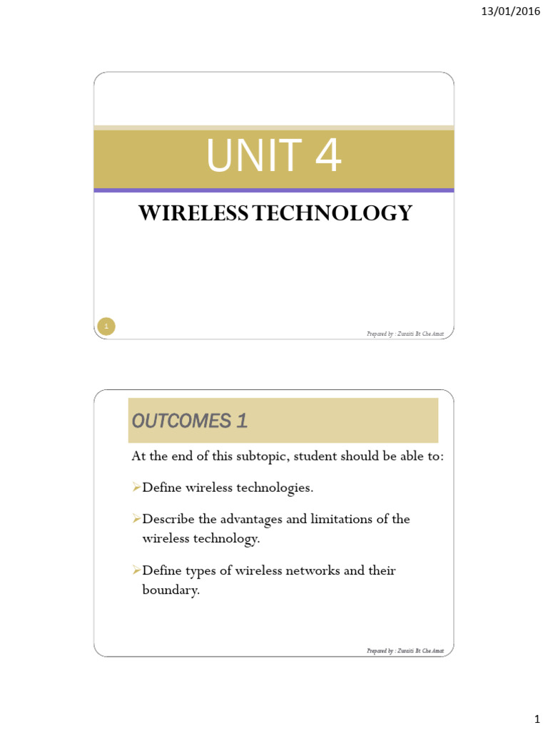 Unit 4 | PDF | Wireless Lan | Computer Network
