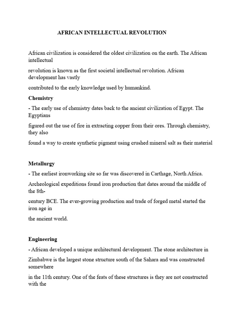 African Intellectual Revolution | PDF