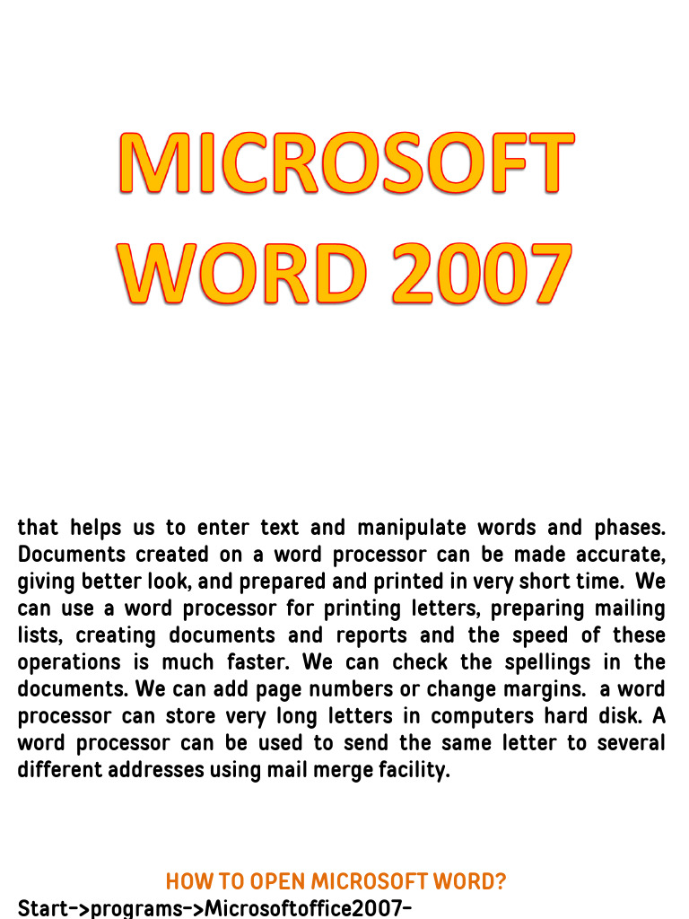 Word Processor Features and Functions | PDF | Microsoft Word | Computing
