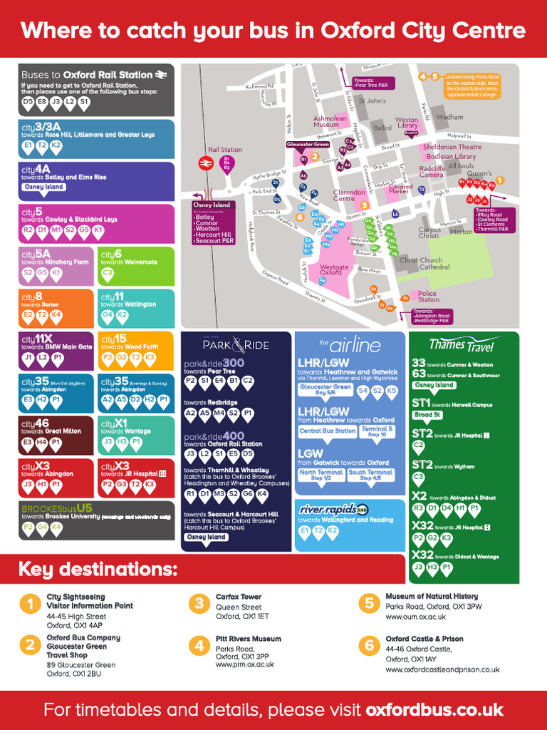 Oxford City Centre Transport Map | PDF | Oxford | Chess Openings