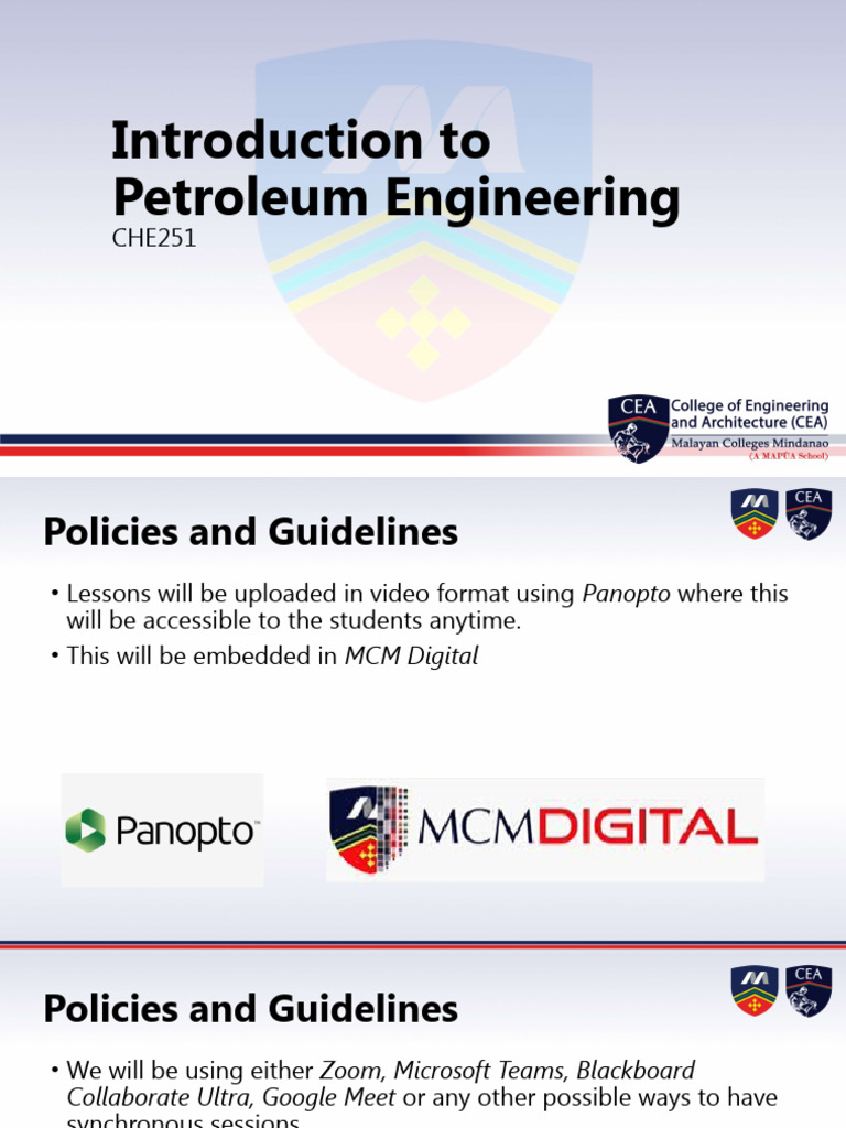 Week 1 Che251 | PDF | Petroleum | Cracking (Chemistry)