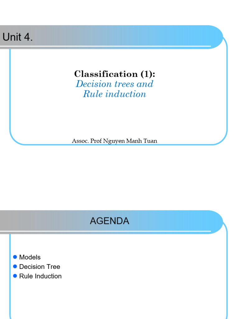 Unit 4 Classification (1) (P) | PDF | Statistical Classification | Applied Mathematics