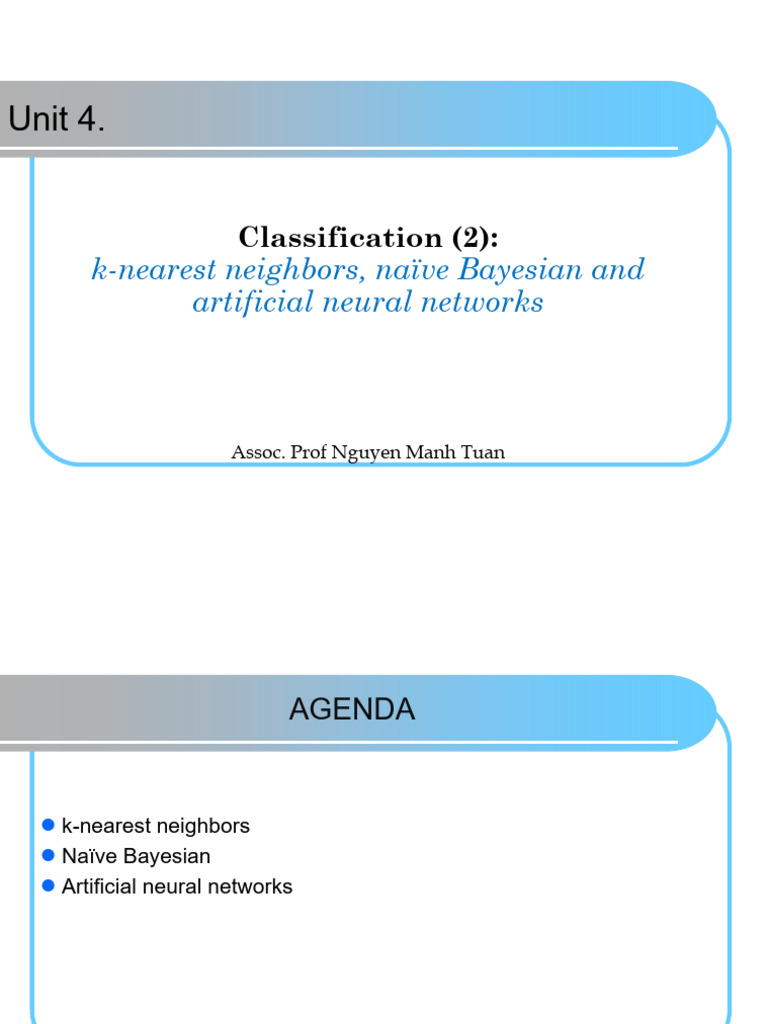 Unit 4 Classification | PDF | Bayesian Inference | Probability