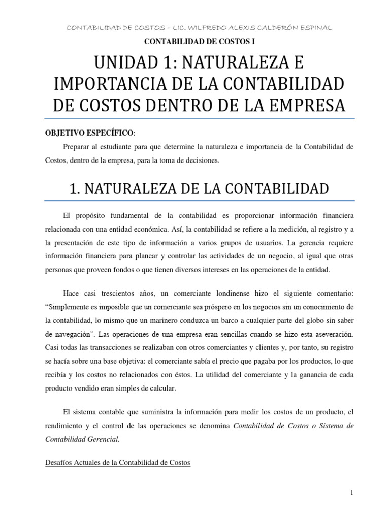 Generalidades de Los Costos 2024 | PDF | Contabilidad | Costo