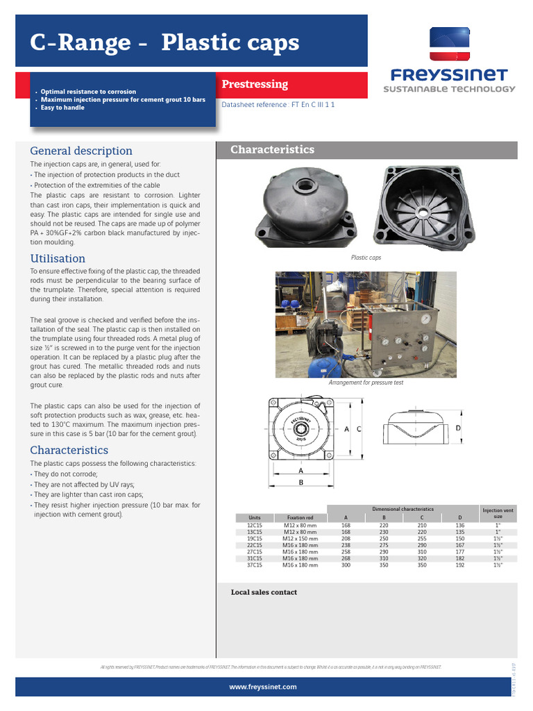 Plastic Injection Caps for Duct Protection | PDF | Corrosion ...
