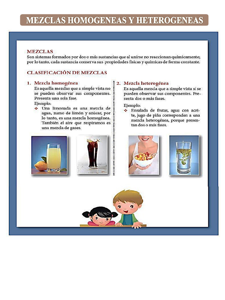 Mezclas Homogeneas y Heterogeneas | PDF