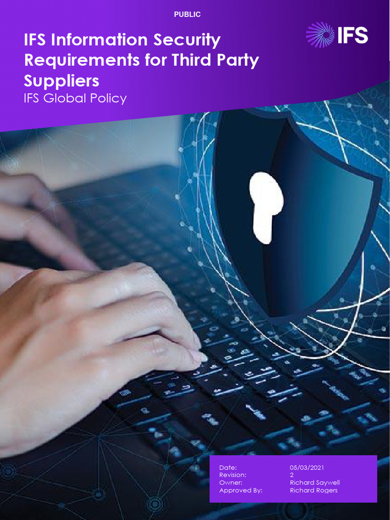 IFS 3PartySuppliers Example | PDF | Information Security | Security