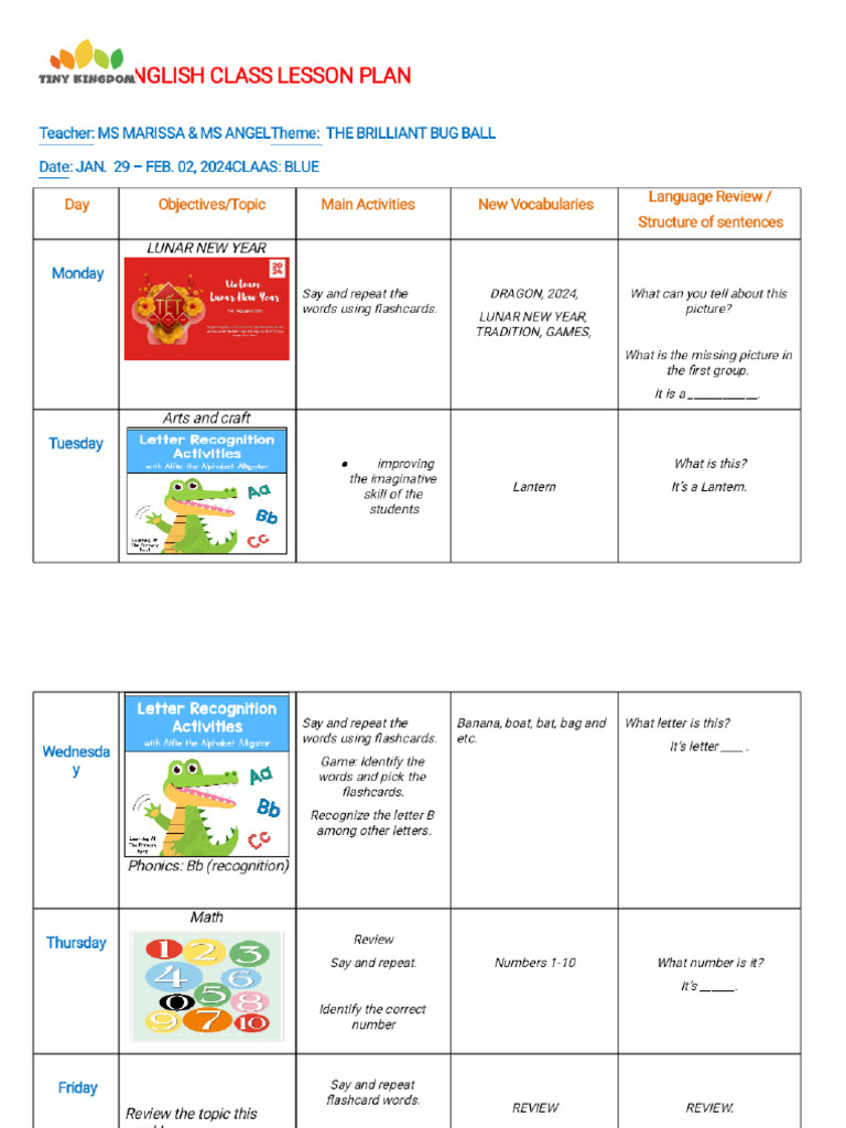 Blue - Week 1 - February - Done | PDF